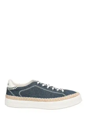 Chloé Low-top Denim Sneakers With Espadrille Detailing - White