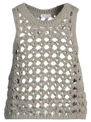 BRUNELLO CUCINELLI Brunello Cucinelli Sleeveless Crochet Knit Dress