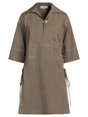 TORY BURCH Tory Burch Lapel Short Sleeve Dress With Patch Pockets