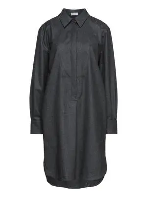 Brunello Cucinelli Flannel Shirt Dress - Black