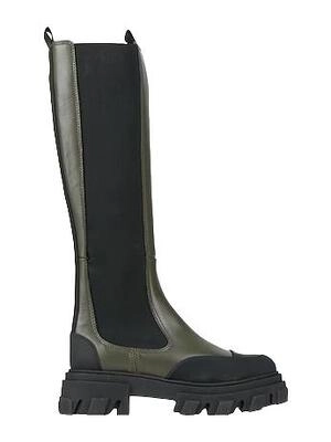 GANNI Knee High Platform Boots - Black