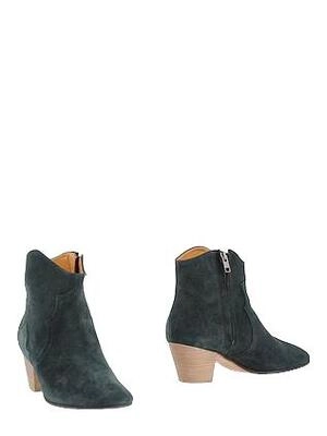 Isabel Marant Étoile Suede Zip Ankle Boots - Black
