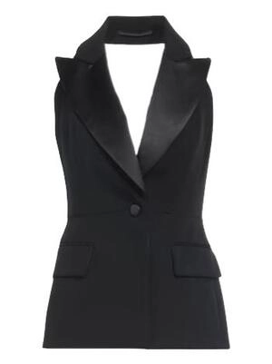 Max Mara Sleeveless Single-breasted Suit Jacket - Black