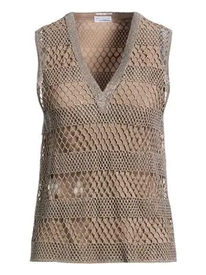 Brunello Cucinelli Open-knit Sleeveless Vest - Multicolor