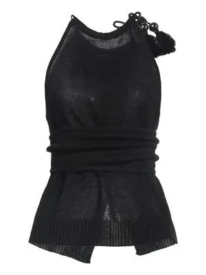 Max Mara Sleeveless Crew Neck Knit Top - Black