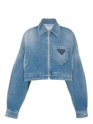PRADA Prada Cropped Organic Denim Jacket