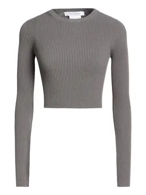 Max Mara Max Mara Ribbed-Knit Crewneck Jumper Gray
