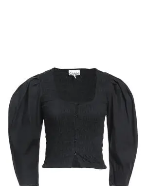 GANNI Ganni Pleated Long Sleeve Top
