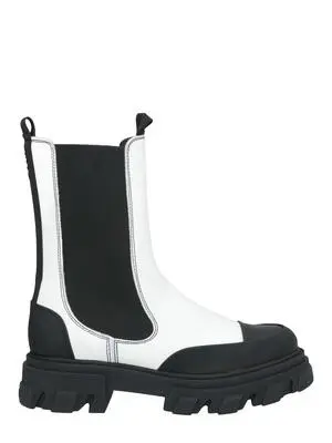 GANNI Leather Chelsea Boots - Black
