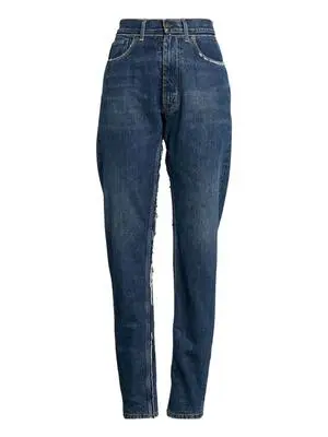 MAISON MARGIELA Maison Margiela Dark Wash Distressed Straight-Leg Jeans
