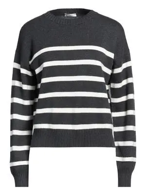 Brunello Cucinelli Brunello Cucinelli Striped Lightweight Cashmere Sweater Black
