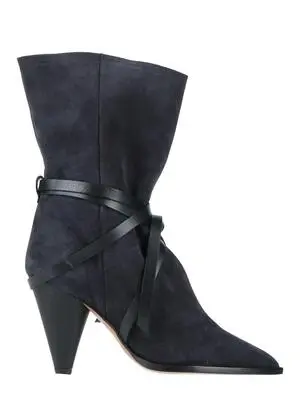 Isabel Marant Étoile Suede Ankle Boots With Cone Heel - Black