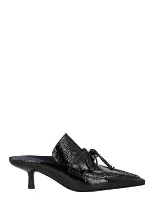 Burberry Pointed Toe Low Heel Mules - Black
