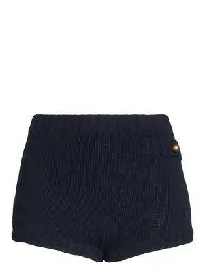 Chloé Knitted Hot Pants With Decorative Pocket - Black