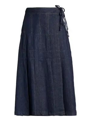 MAXCO. Max&co. Denim Wrap Skirt - Black