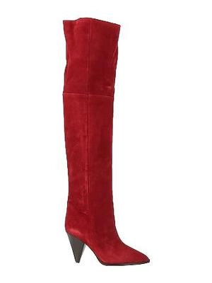 Isabel Marant Étoile Suede Over-the-knee Boots - Red