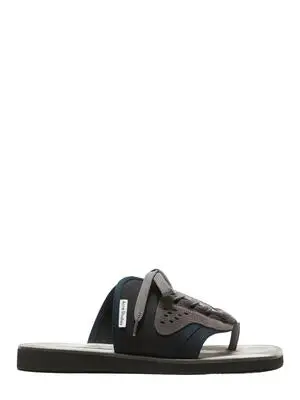 Acne Studios Panelled Lace-up Flip Flops - Black