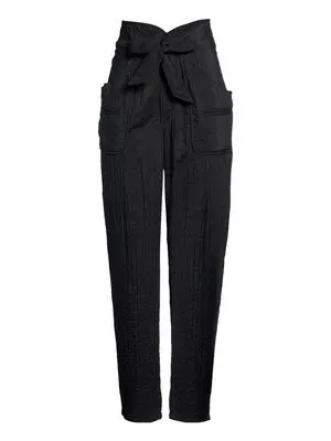 ISABEL MARANT ÉTOILE Isabel Marant Etoile Solid Tailored Straight Leg Trousers With Drawstring Waist