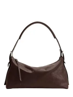 LEMAIRE Belted Leather Baguette Bag - Black