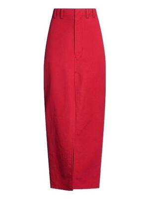 Brunello Cucinelli Tailored Gabardine Pencil Skirt - Red