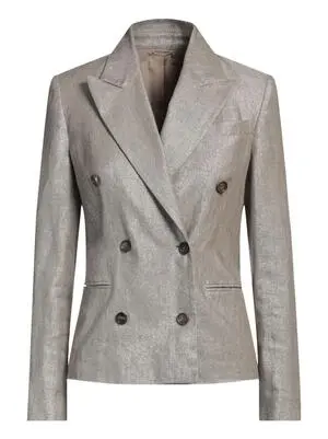 Brunello Cucinelli Double-breasted Blazer - Gray