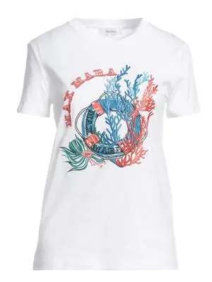 Max Mara Embellished Crewneck T-shirt - White