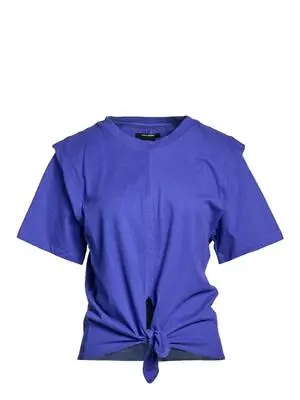 Isabel Marant Étoile Isabel Marant Solid Color Short Sleeve T-Shirt Blue