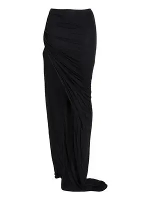 RICK OWENS Rick Owens Asymmetrical Draped Jersey Skirt