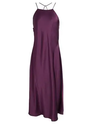 MAXCO. Satin Slip Dress With Square Neckline - Red