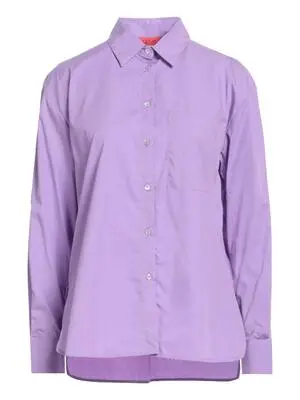 MAXCO. Max&co. Classic Collar Long Sleeve Shirt With Chest Pocket - Purple