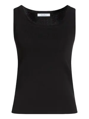 Max Mara Plain Colour Top - Black