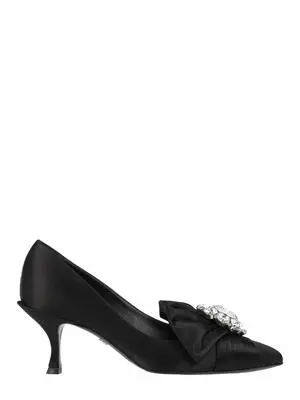 Dolce & Gabbana Embellished Pumps With Bow Detailing - Black