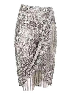 ISABEL MARANT ÉTOILE Isabel Marant Printed Midi Skirt With Tassels And Embroidery