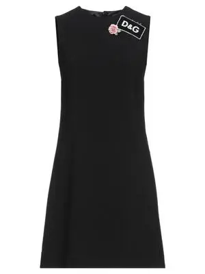 Dolce & Gabbana Sleeveless Appliqué Patchwork Dress - Black