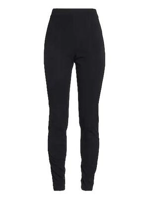 Max Mara Solid Color Stretch Leggings - Black