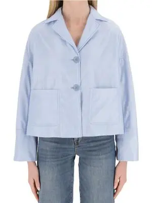Aspesi Single-breasted Notched Lapel Blazer - Blue