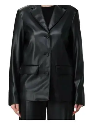 Max Mara Long-sleeved Button-up Jacket - Black