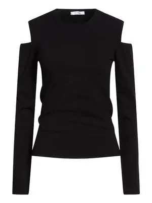 Max Mara Long Sleeve Openwork Knit Top - Black