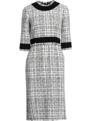 Dolce & Gabbana Multicolor Tweed Dress - Gray