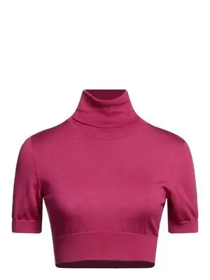 DOLCE & GABBANA Dolce & Gabbana Ribbed High Neck Short Sleeve Top