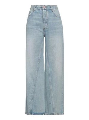 GANNI Wide-leg Denim Trousers - Gray