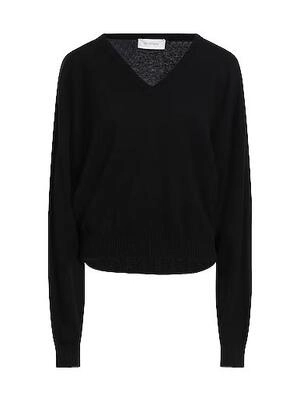Sportmax V-neck Long Sleeve Sweater - Black