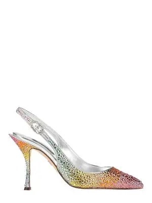 DOLCE & GABBANA Dolce & Gabbana Embellished Leather Slingback Pumps