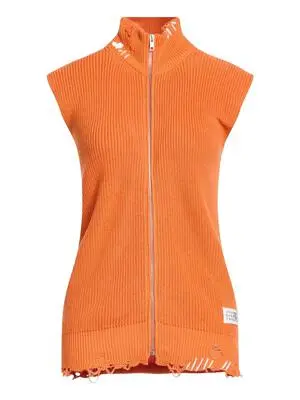 MAISON MARGIELA Sleeveless Zip-up Cardigan - Orange