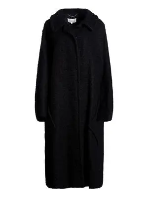 MAISON MARGIELA Single-breasted Long Overcoat - Black