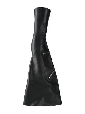 Rick Owens Square Toe Platform Boots - Black