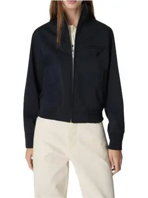 Bottega Veneta Bonded Tech Wool Blouson - Navy