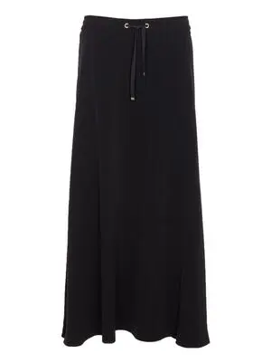 Herno Drawstring Flared Maxi Skirt - Black