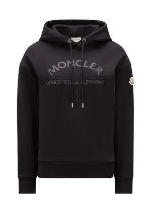 Moncler Glitter Logo Hoodie - Black