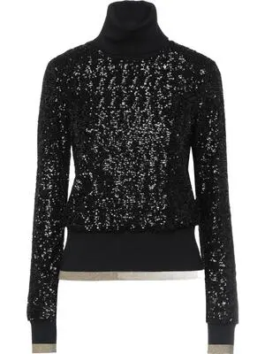 DOLCE & GABBANA Dolce & Gabbana Sequin Embellished Turtleneck Knit Sweater